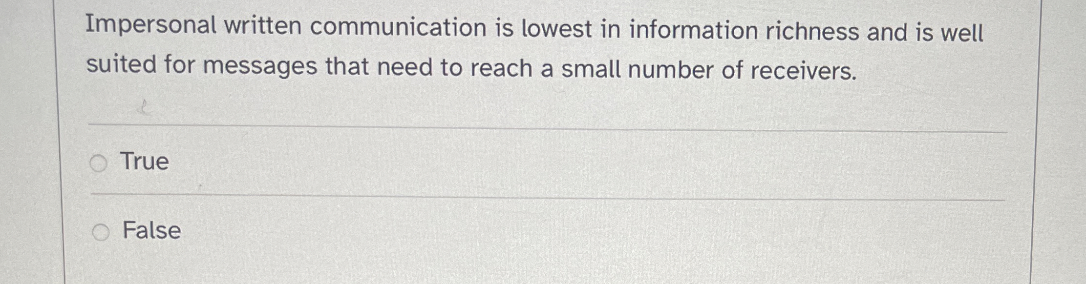Solved Impersonal written communication is lowest in | Chegg.com