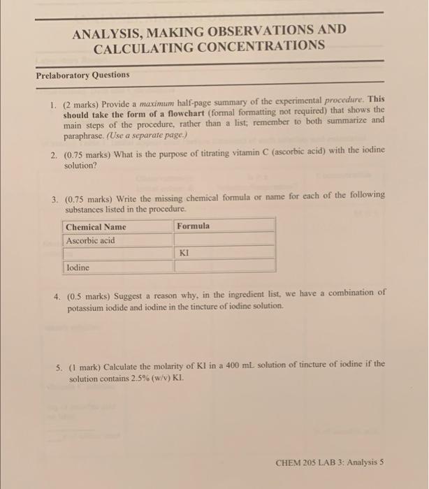 Experiment 3 . . . Prelaboratory Assignment Read the | Chegg.com