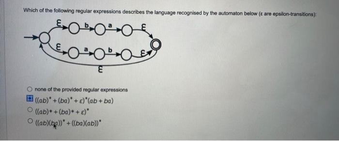 Solved Which of the following regular expressions describes | Chegg.com