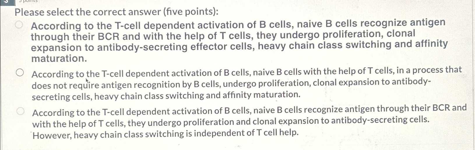 Solved Please select the correct answer (five | Chegg.com