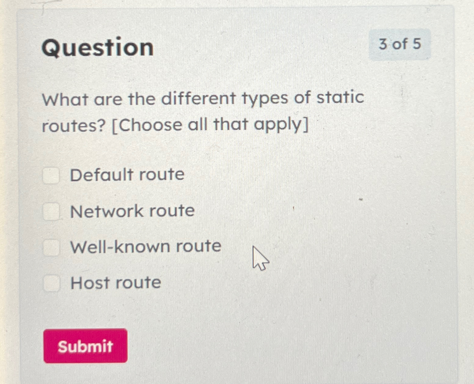 Solved Question 3 ﻿of 5 ﻿What are the different types of | Chegg.com