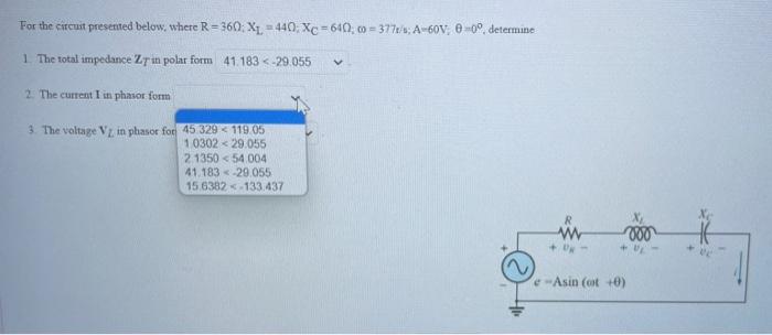 Solved I dont undestand how to calculate the phasor form and | Chegg.com