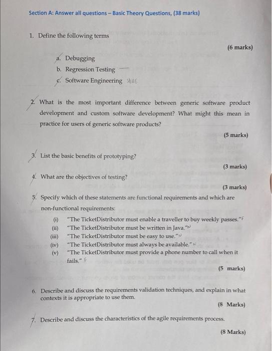 Solved Section A: Answer all questions - Basic Theory | Chegg.com