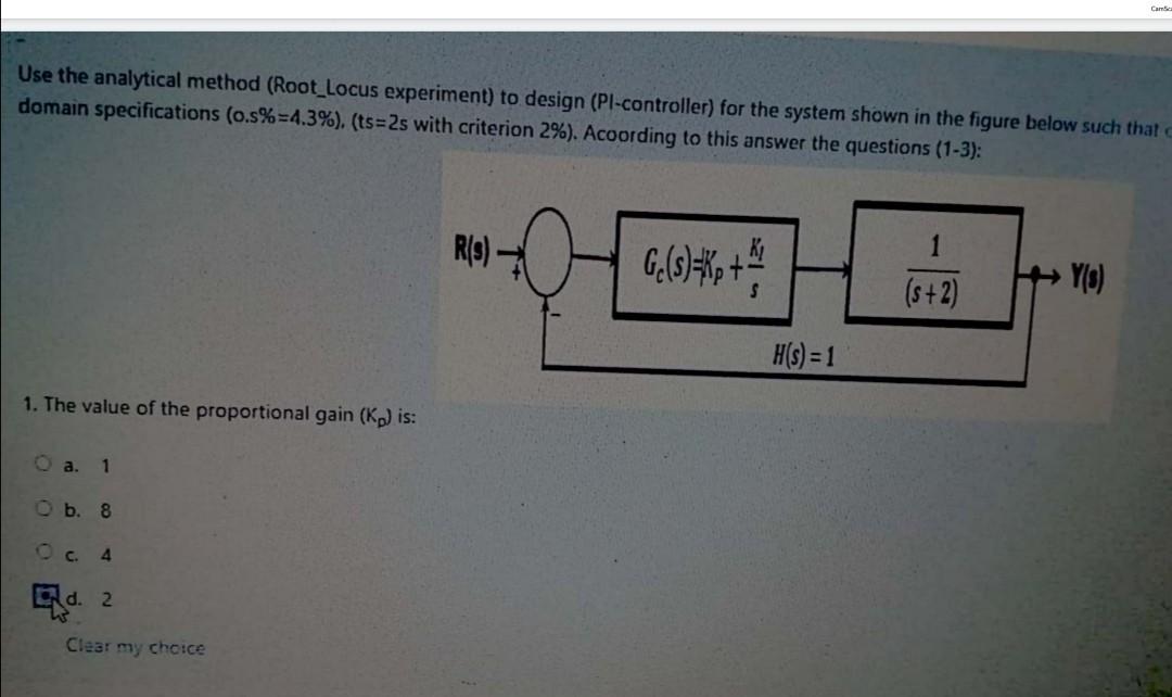 Solved Use the analytical method (Root_Locus experiment) to | Chegg.com