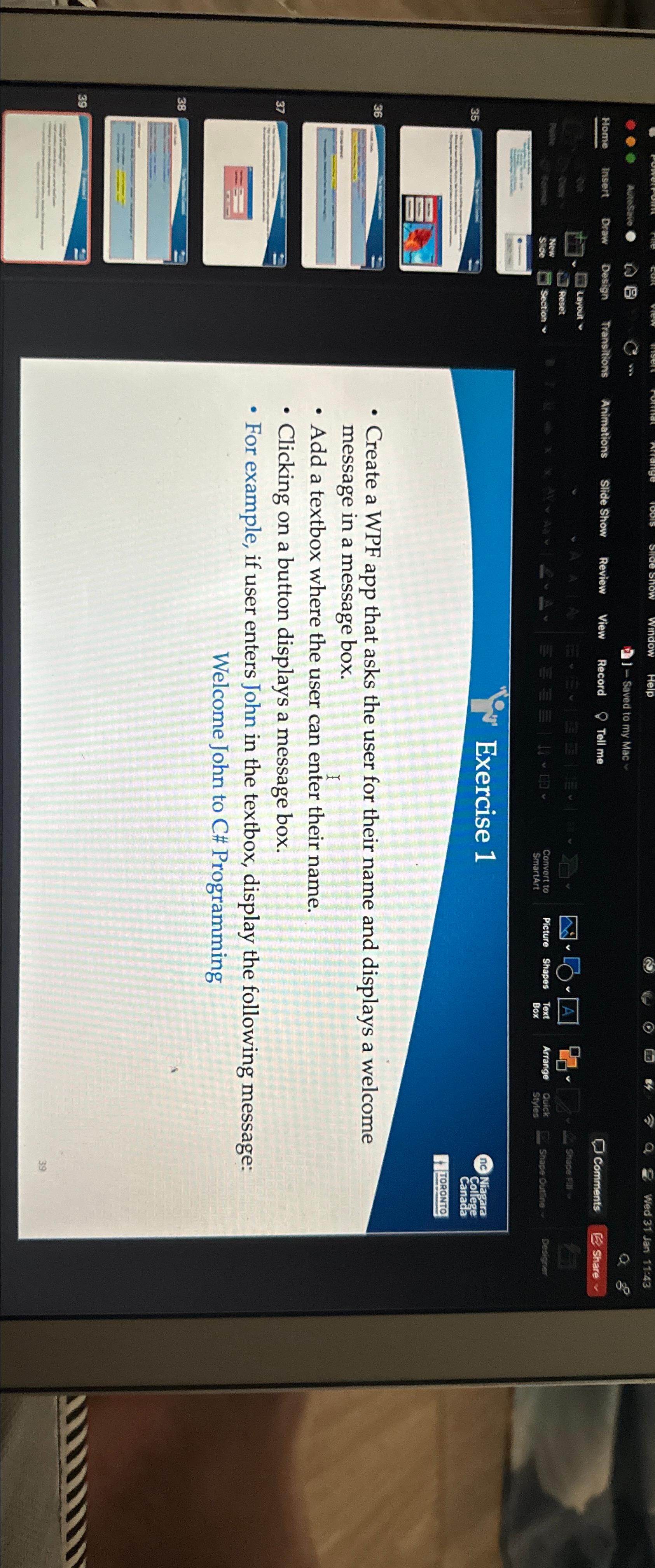 Solved Create a WPF app that asks the user for their name | Chegg.com