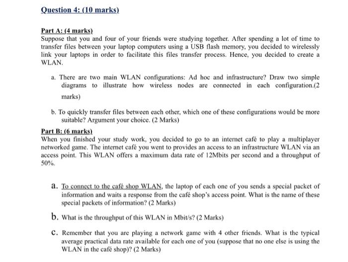Solved Question 4: (10 marks) Part A: (4 marks) Suppose that | Chegg.com Solved Question 4: (10 marks) Part A: (4 marks) Suppose that | Chegg.com