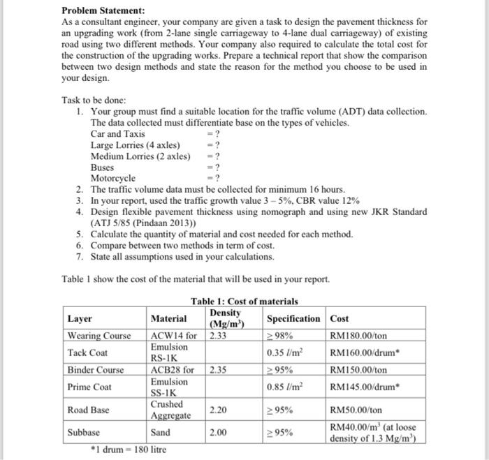 Problem Statement: As a consultant engineer, your | Chegg.com