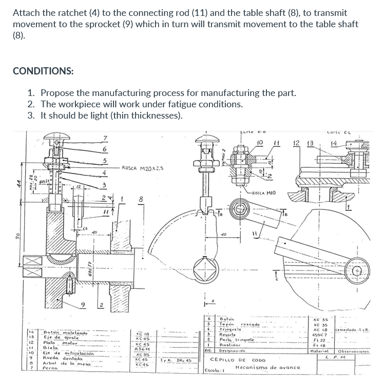 Solved Attach the ratchet (4) ﻿to the connecting rod (11) | Chegg.com