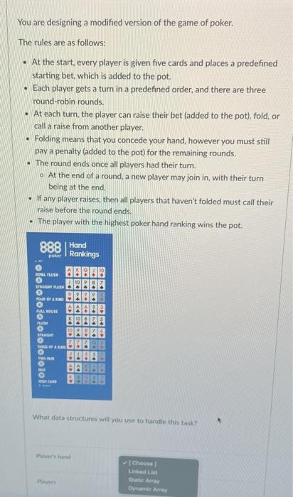 Solved You are designing a modified version of the game of | Chegg.com