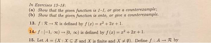 Solved In Exercises 13-18: (a) Show that the given function | Chegg.com