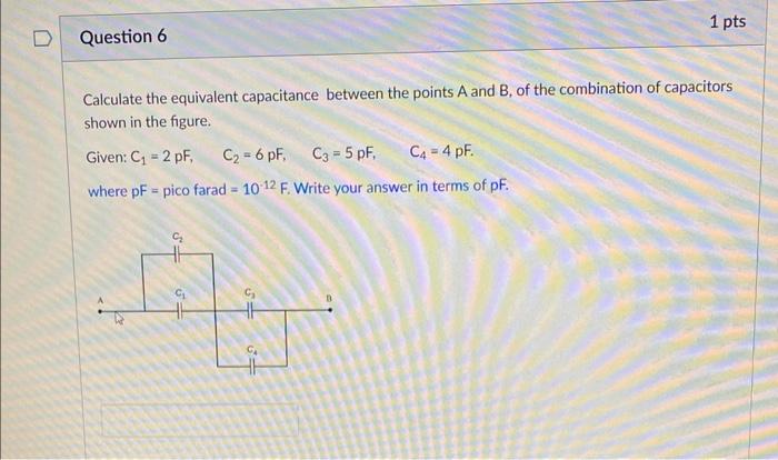 Solved Calculate the equivalent capacitance between the | Chegg.com