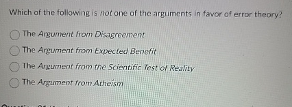 Solved Which of the following is not one of the arguments in | Chegg.com