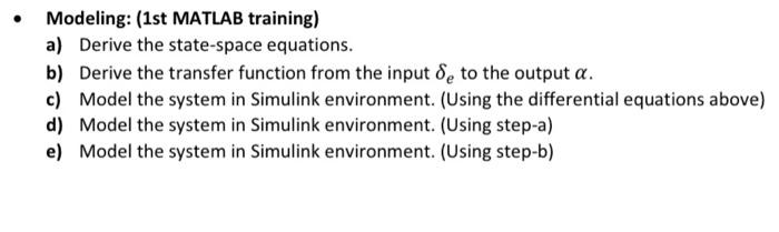 Solved Fig 1. Variables of an aircraft in short period mode | Chegg.com
