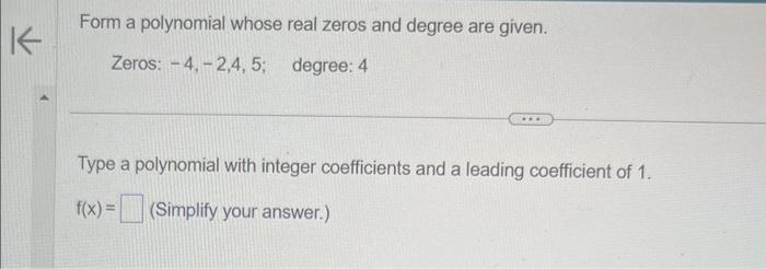 Solved Write a polynomial function whose graph is shown | Chegg.com