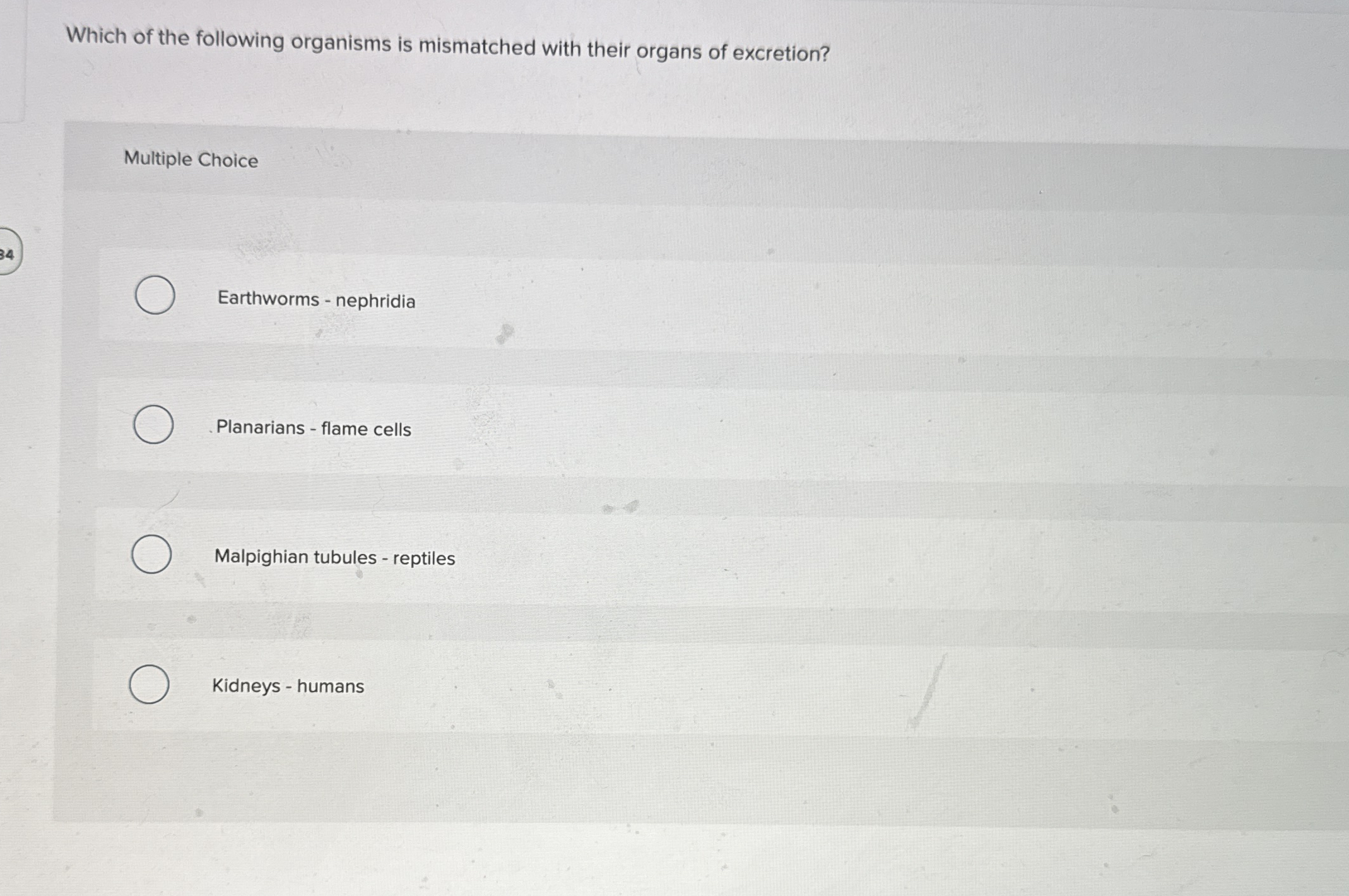 Solved Which of the following organisms is mismatched with | Chegg.com