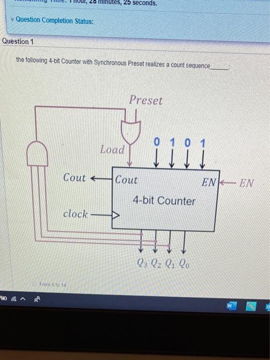 Solved es, 25 seconds. Question Completion Status: Question | Chegg.com