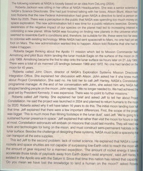 Solved HOW NASA FORGOT HOW TO SEND A MAN TO THE MOON: HOW | Chegg.com