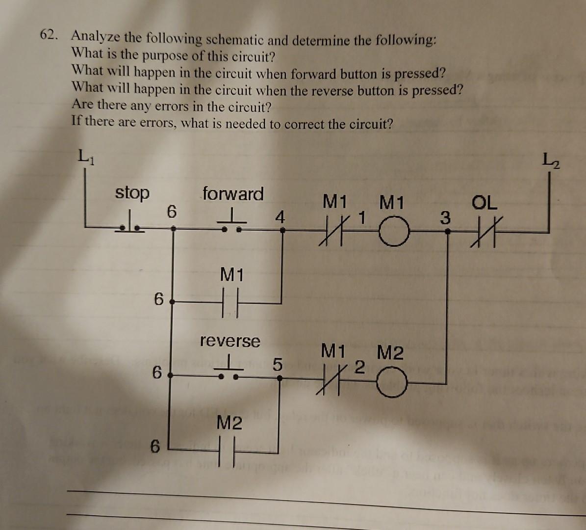 Solved Analyze the following schematic and determine the | Chegg.com