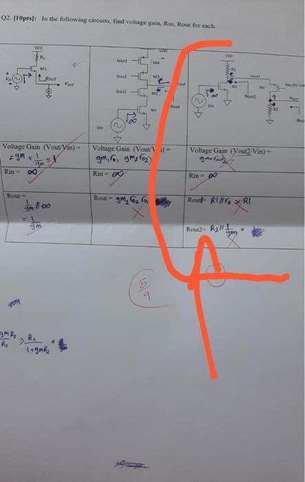 Q2. [10pts]: In the following circuits, find woltage | Chegg.com