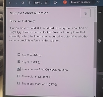 Solved Multiple Select QuestionSelect all that applyA given | Chegg.com