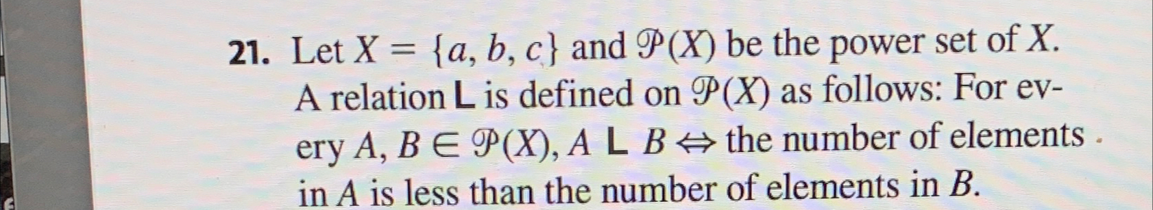 Solved Let x={a,b,c} ﻿and P(x) ﻿be the power set of x. ﻿A | Chegg.com