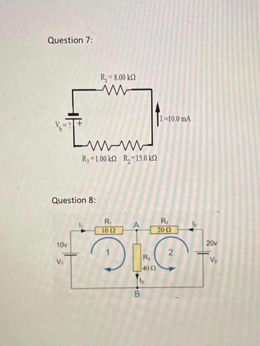 Solved Question 7 For a single loop circuit | Chegg.com