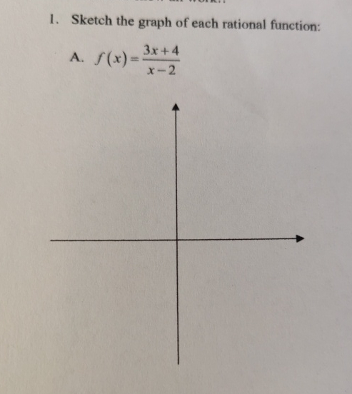Solved Sketch the graph of each rational | Chegg.com