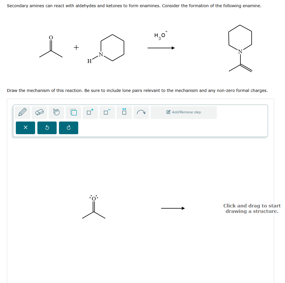 Solved Secondary amines can react with aldehydes and ketones | Chegg.com