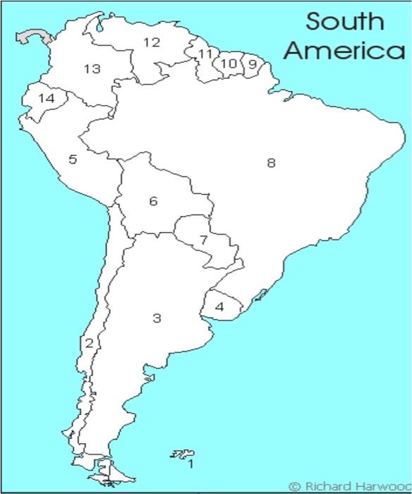 South America Political Map With Capitals