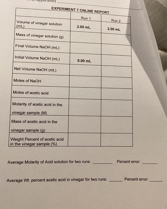 Solved Parther (ir applicable) Experiment 7 Pre-lab | Chegg.com