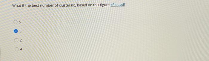 Solved What if the best number of cluster (k), based on this | Chegg.com