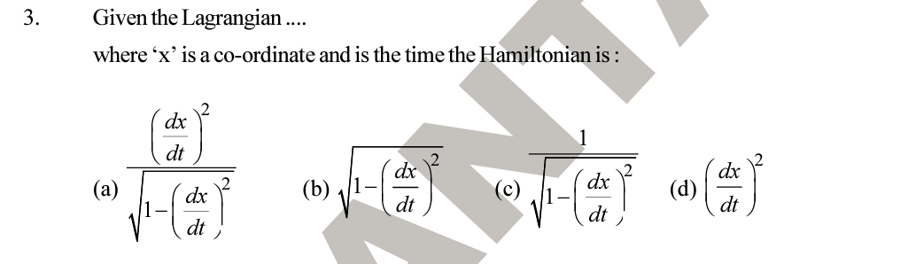 Solved Given the Lagrangian ....where ' x ' ﻿is a | Chegg.com