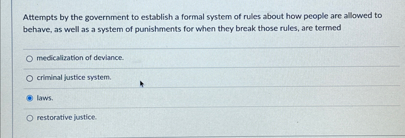 Solved Attempts by the government to establish a formal | Chegg.com