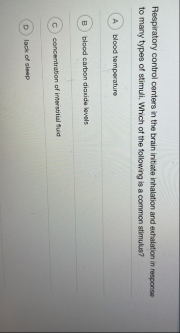 Solved Respiratory control centers in the brain initiate | Chegg.com