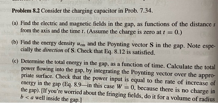 Solved Adv. electrodynamics Please help me answer 8.2 | Chegg.com