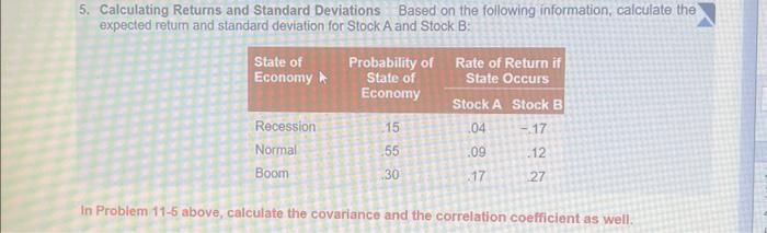 Solved 5. Calculating Returns and Standard Deviations Based | Chegg.com