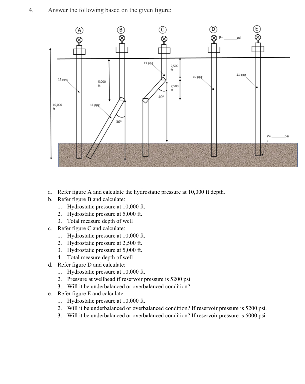 Solved a. ﻿Refer figure A and calculate the hydrostatic | Chegg.com