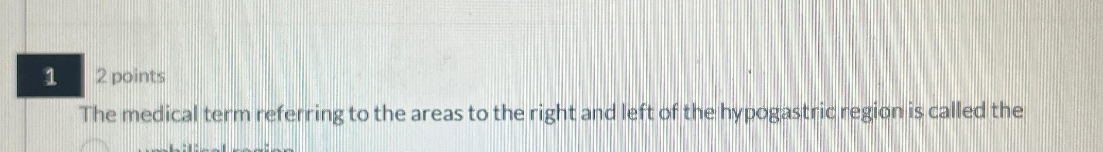 Solved The medical term referring to the areas to the right | Chegg.com
