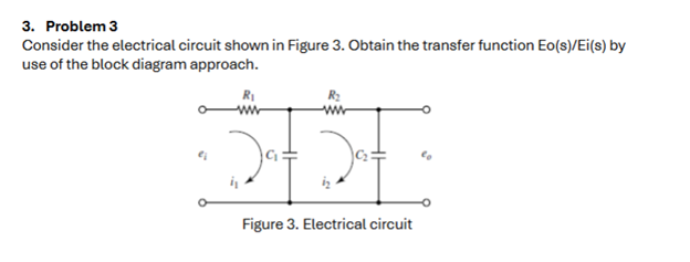 Solved 3. ﻿Problem 3Consider the electrical circuit shown in | Chegg.com