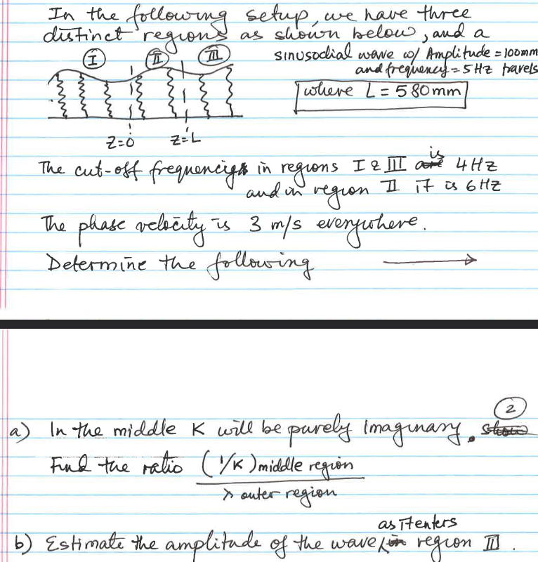 Solved In the following setup, we have threedistinct regions | Chegg.com