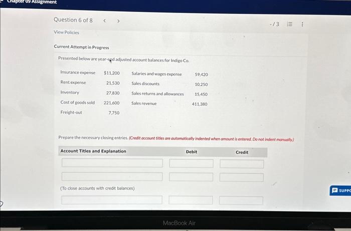 Solved Current Attempt in Progress Presented below are | Chegg.com