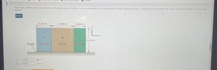 [Solved]: 5 tye Three solid, uniform boxes are aligned as