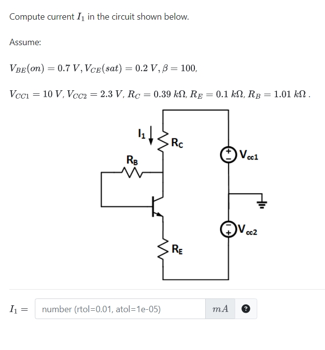 Solved Compute current I1 ﻿in the circuit shown | Chegg.com