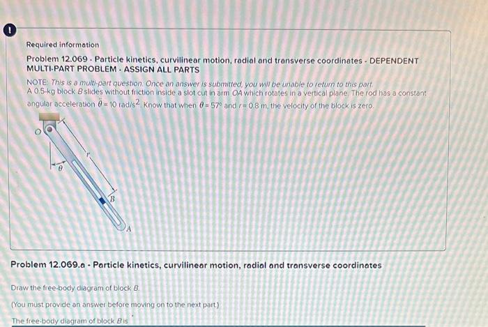 Solved Required information Problem 12.069. Particle | Chegg.com