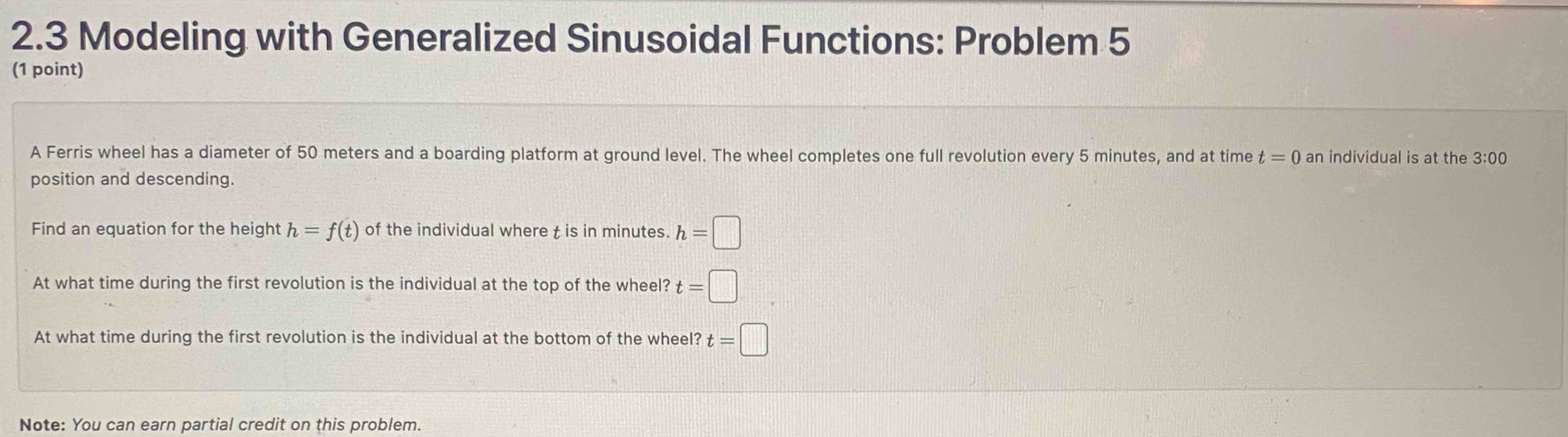 Solved A2.3 ﻿Modeling with Generalized Sinusoidal Functions: | Chegg.com
