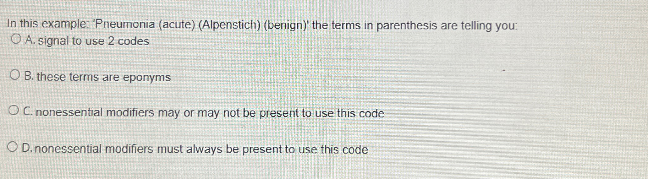 Solved In this example: 'Pneumonia | Chegg.com