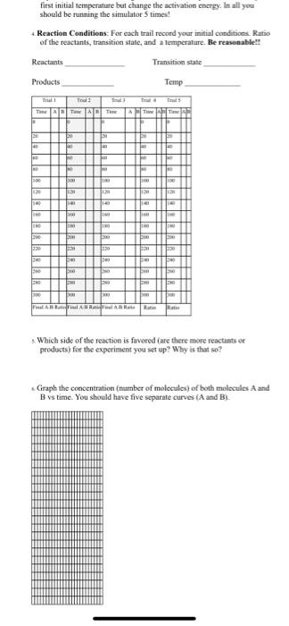 Virtual Lab Reversible Reactions Purpose: This week's | Chegg.com