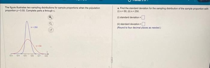 Solved The figure ilustrates two sampling distributions for | Chegg.com