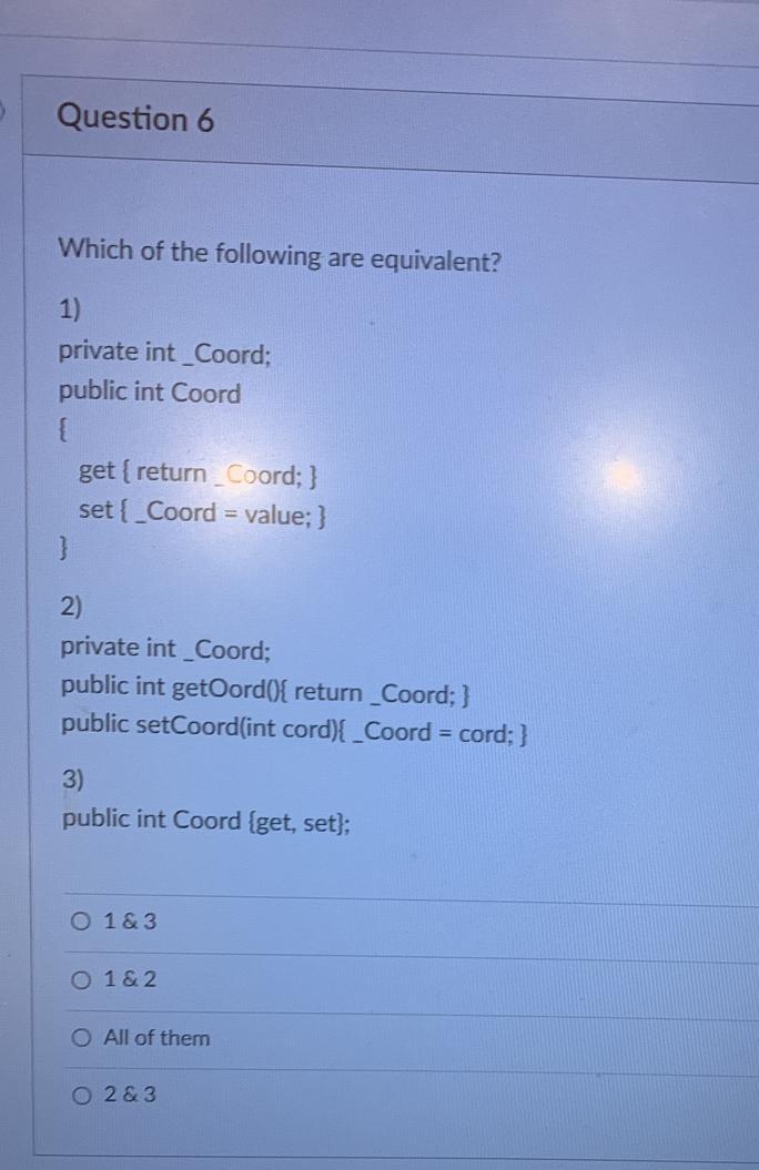 Solved Which of the following are equivalent? 1) private | Chegg.com