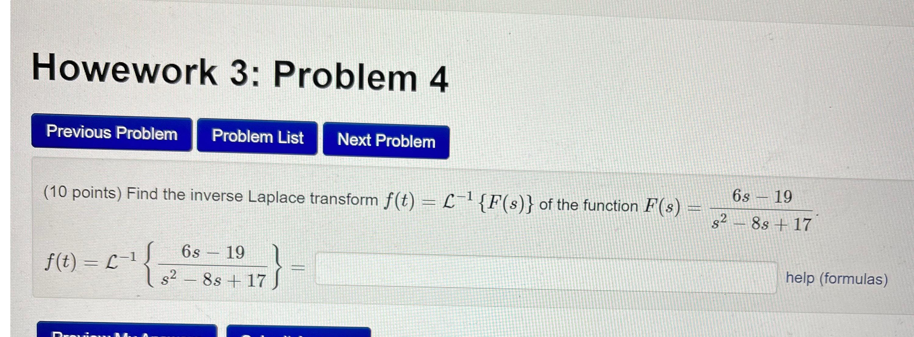 Solved Howework 3: Problem 4(10 ﻿points) ﻿Find the inverse | Chegg.com